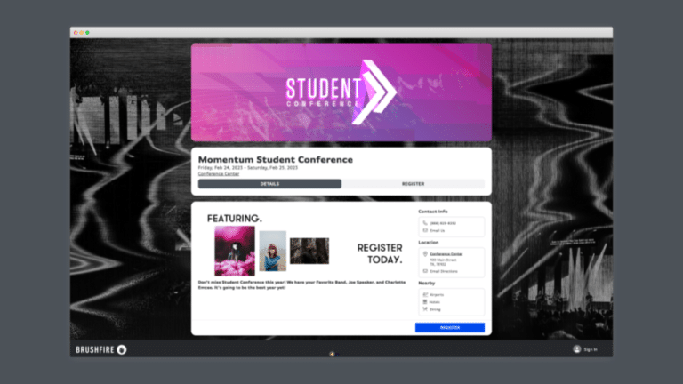 Brushfire | Events Platform – Event are back, let's launch yours!